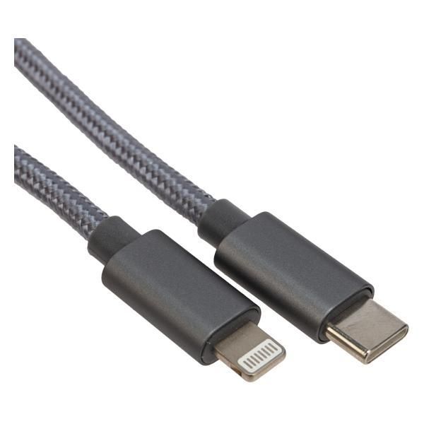 Кабель для смартфона, телефона Rexant Type-C - Lightning 1 метр нейлон