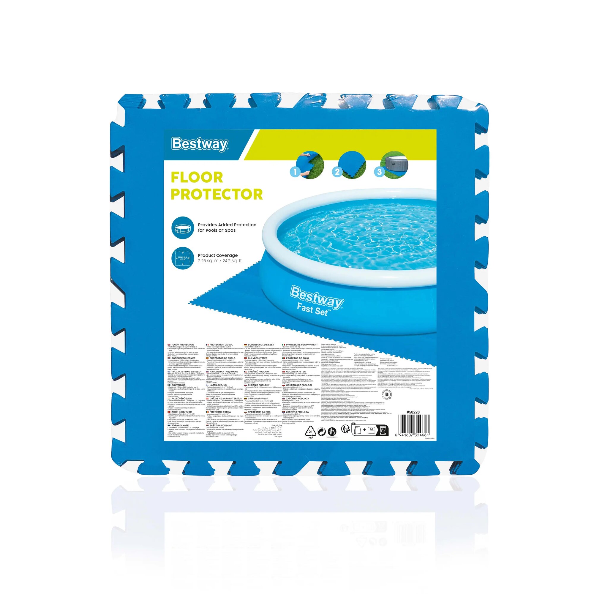 Подложка для бассейна Bestway 58220 полиэтилен 50x50 см цвет синий