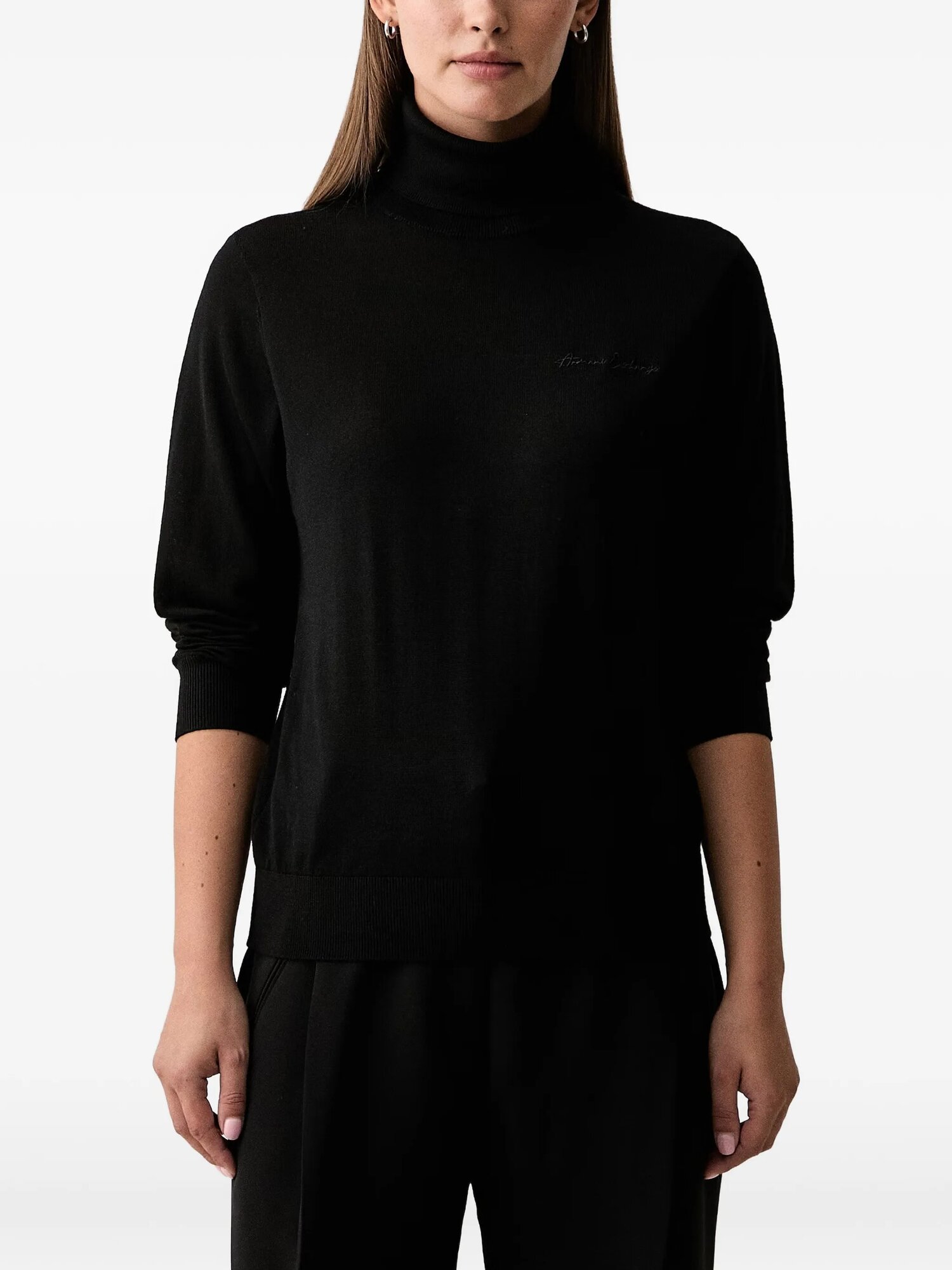 Свитер Armani Exchange Roll-neck sweater, размер 40, , черный