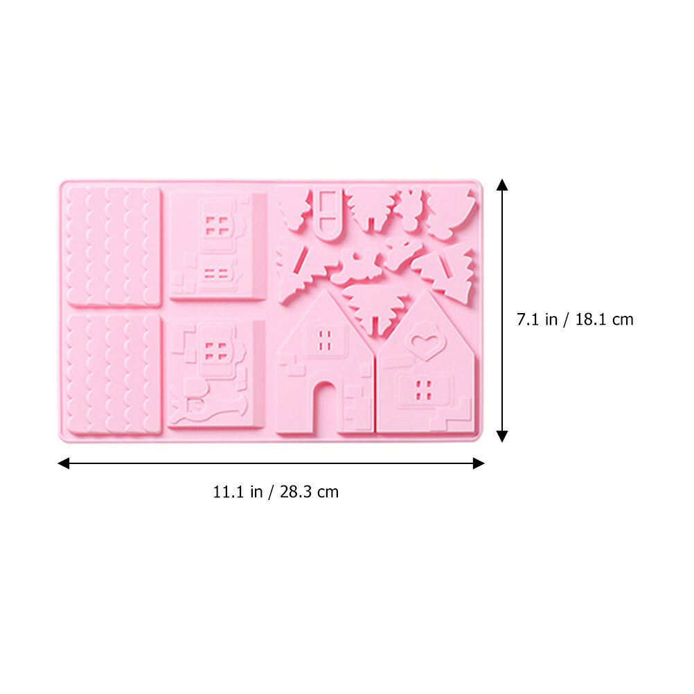 Форма Для Выпекания Из Силикона 2 Шт Гingerbread Домик 28.3X18.1X0.3Cm