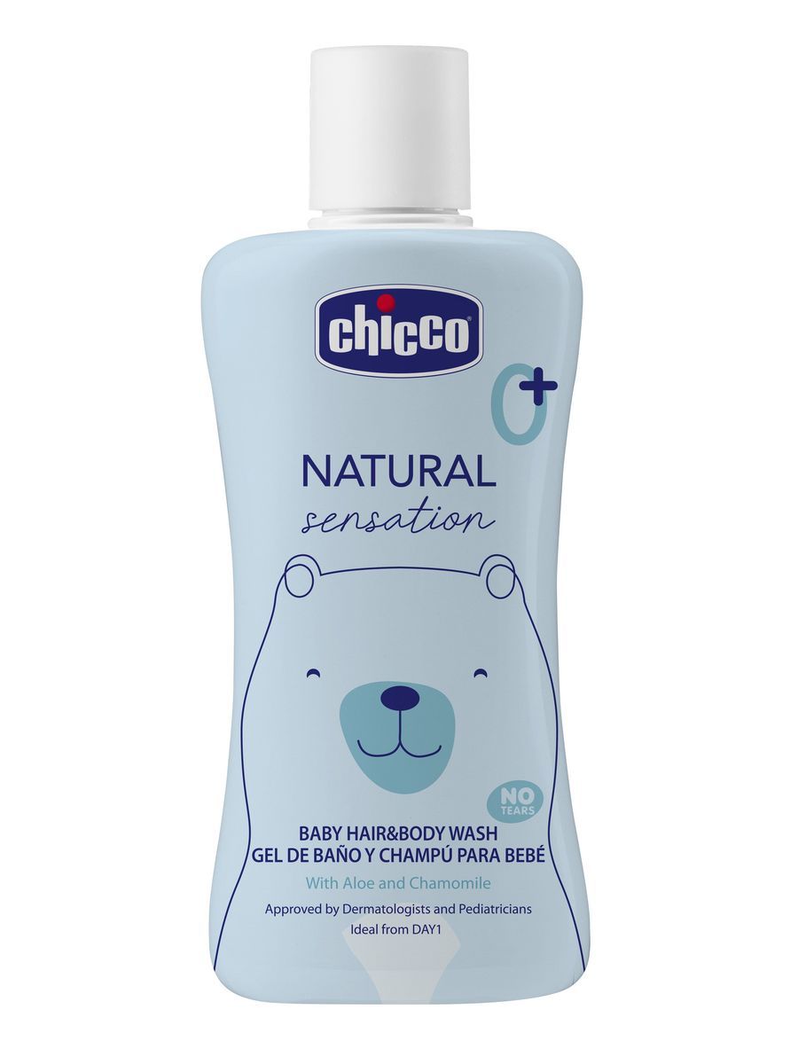 Пена для ванны и детский шампунь Chicco Natural Sensation 200 мл