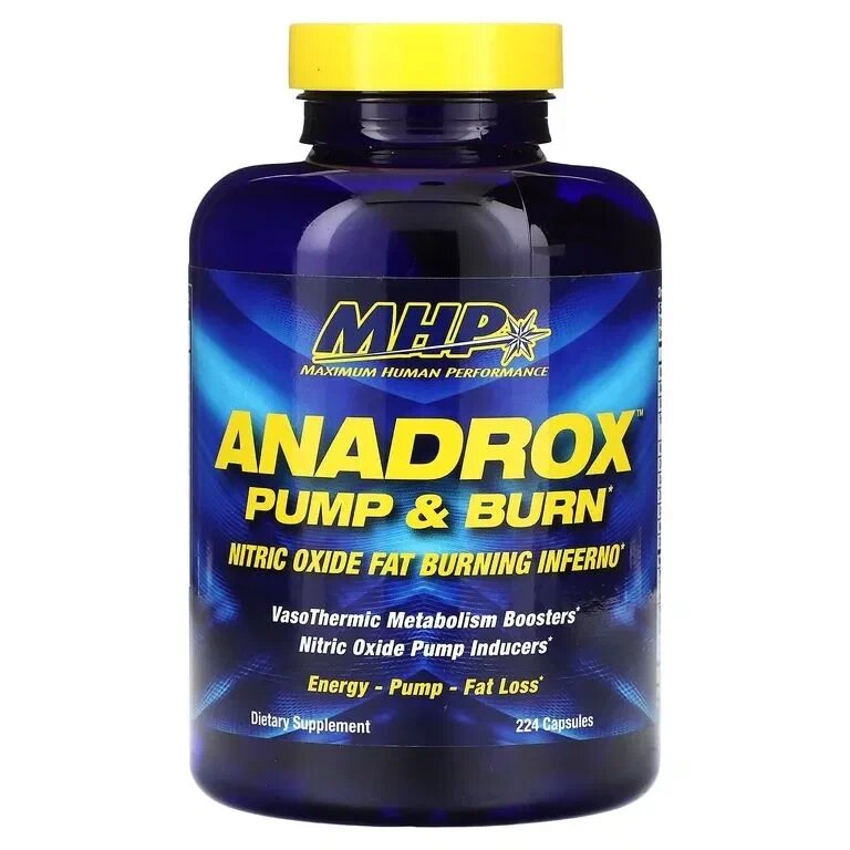 MHP Anadrox Pump & Burn, 224 капсул из США