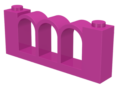 Fence 1 x 6 x 2, 30077 Dark Pink U