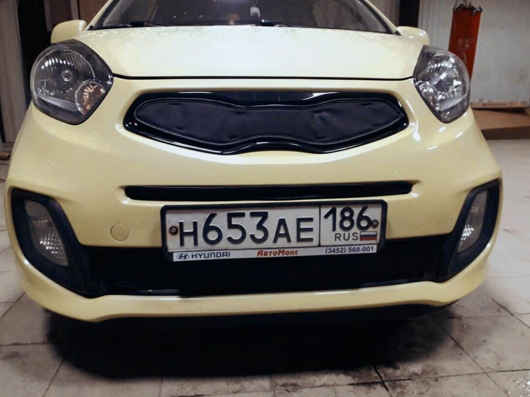Утеплитель радиатора Экономия топлива Kia Picanto Хэтчбек (2011 -2015) Киа Пиканто