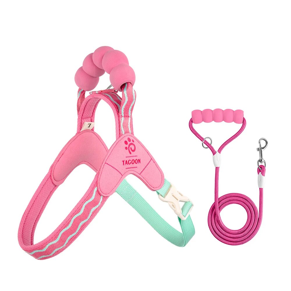 Шлейка для собак SmartStep-In из полиэстера Розовый, M, set pink
