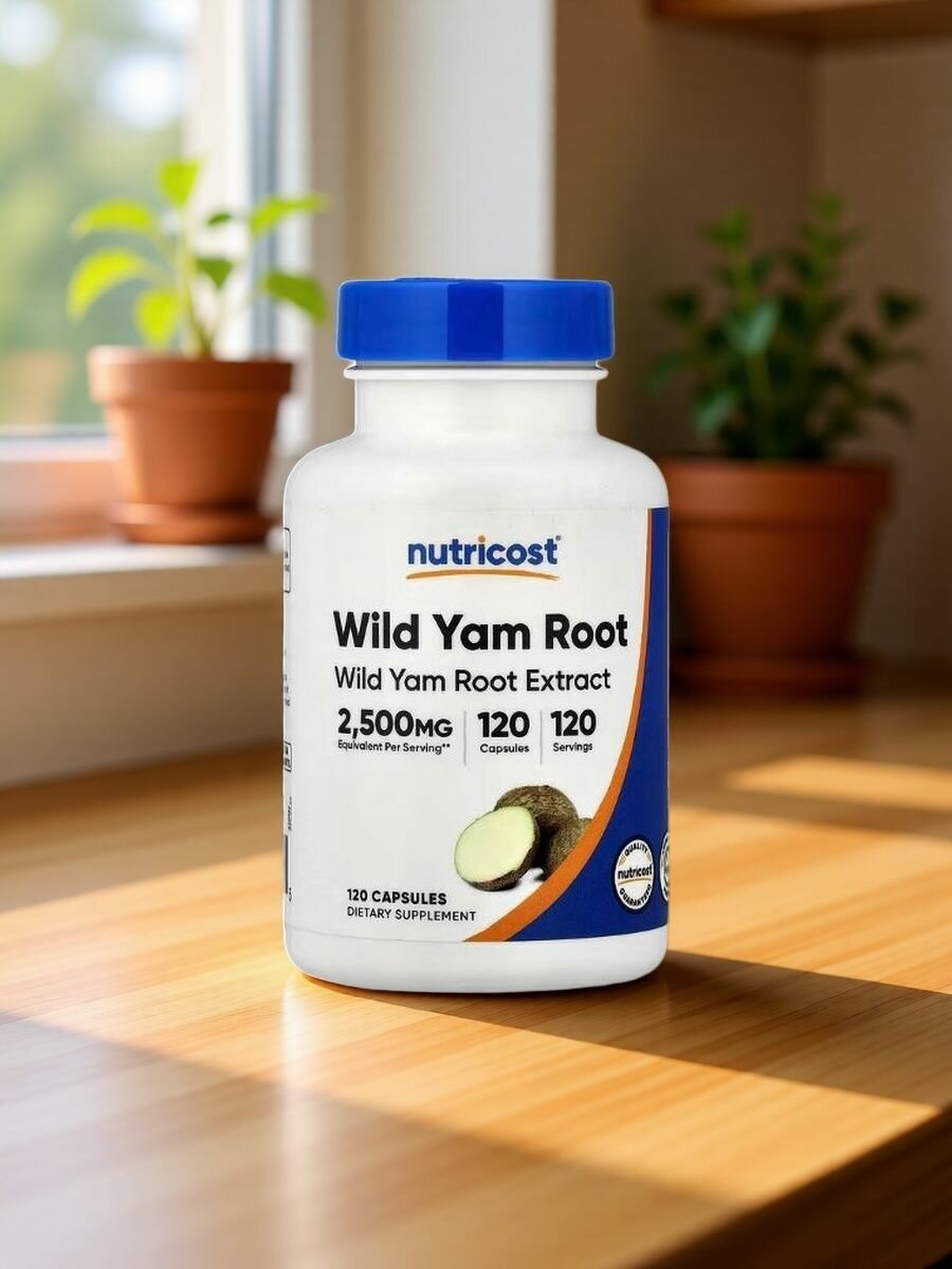 Nutricost, корень дикого ямса, 120 капсул