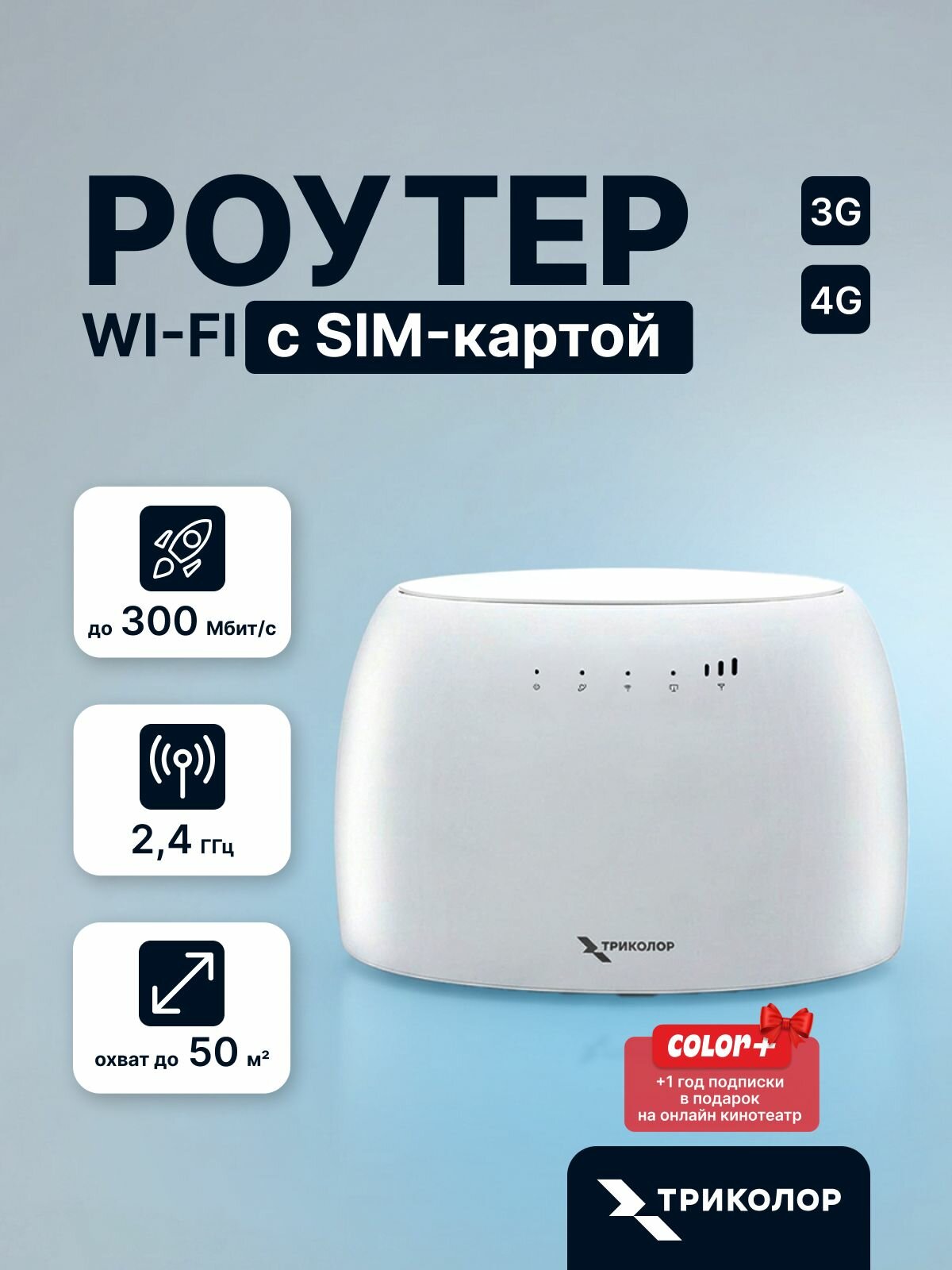 Роутер WiFi с Сим картой 4G, однодиапазонный вайфай модем