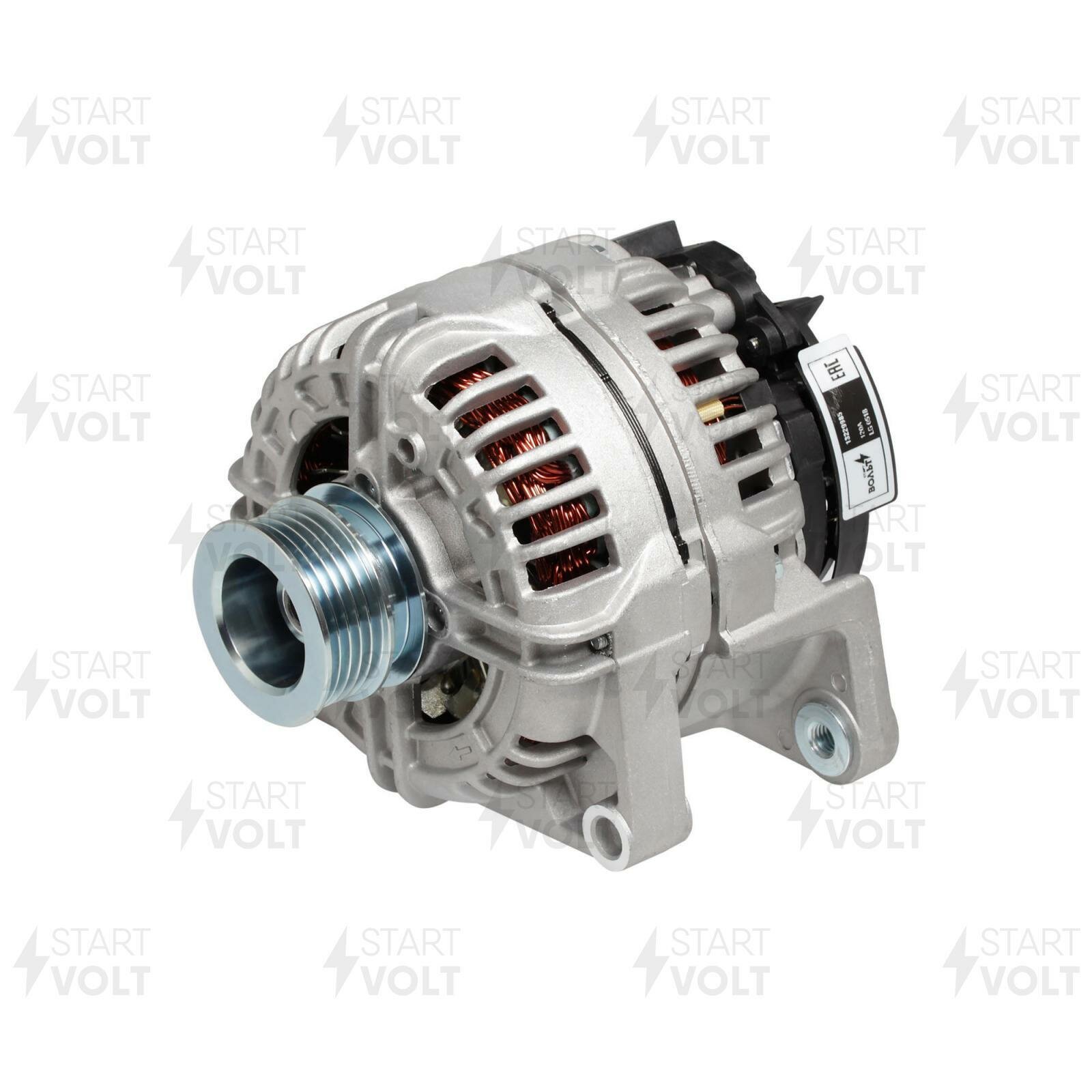 Генератор для автомобилей Opel Astra H (04 )/Zafira B (05 ) 1.6i/1.8i нового образца 120A STARTVOLT LG 0518