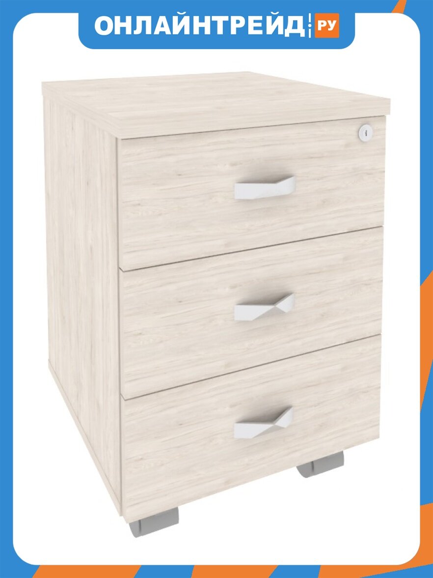 Тумба Riva CHAIR мобильная O. TM-3 Денвер светлый 432*460*611 Onix