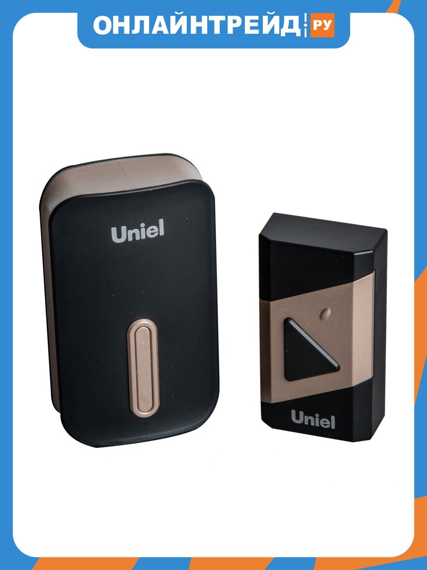 Звонок электронный Uniel UDB-095W-R1T1-38S-BL/GL , 220В. Радиус действия 150 м.