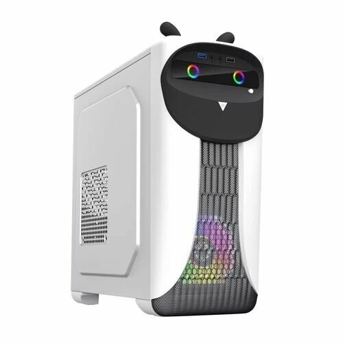 Компьютерный корпус GameMax Cute Owl BK (Cute OWL White-Black) белый - Mini Tower, Micro-ATX, USB 2.0 Type-A, USB 3.2 Gen 1 Type-A