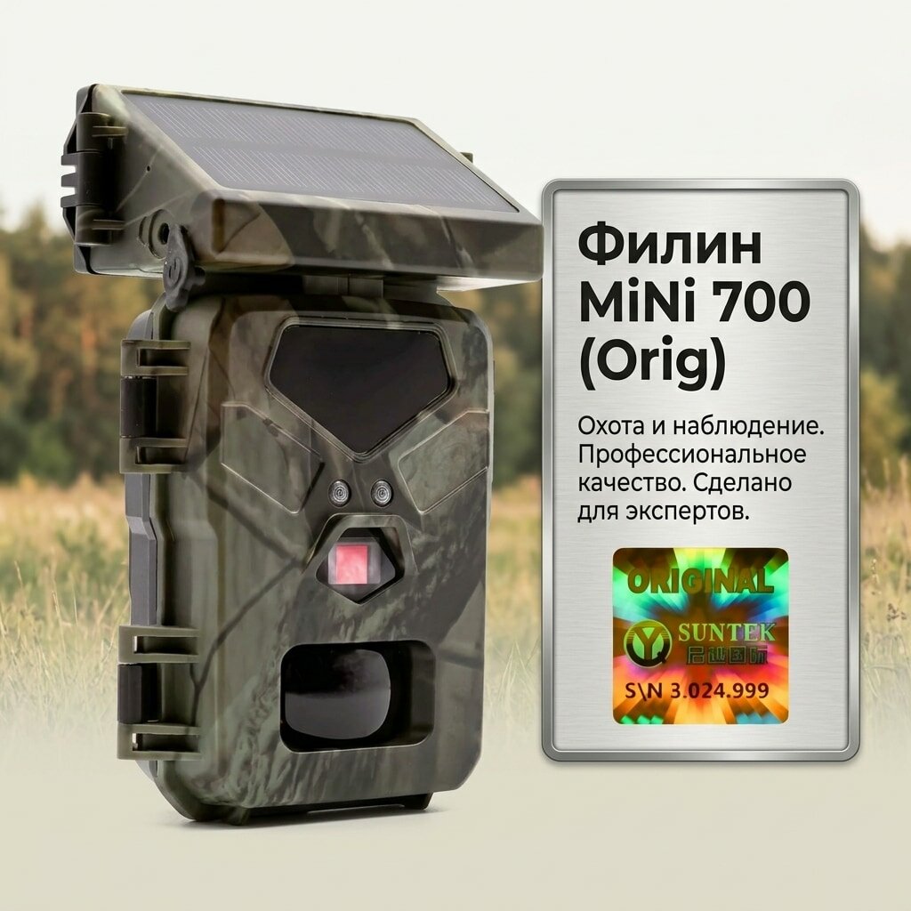 Уличная мини фотоловушка Филин MiNi 700 от солнечной батареи