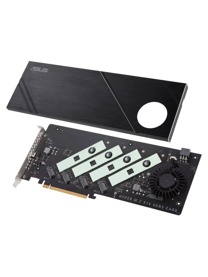 Плата расширения Asus HYPER M.2 X16 GEN5 CARD /PCIE 5.0 M.2 X16, ADD ON CARD — фото 1