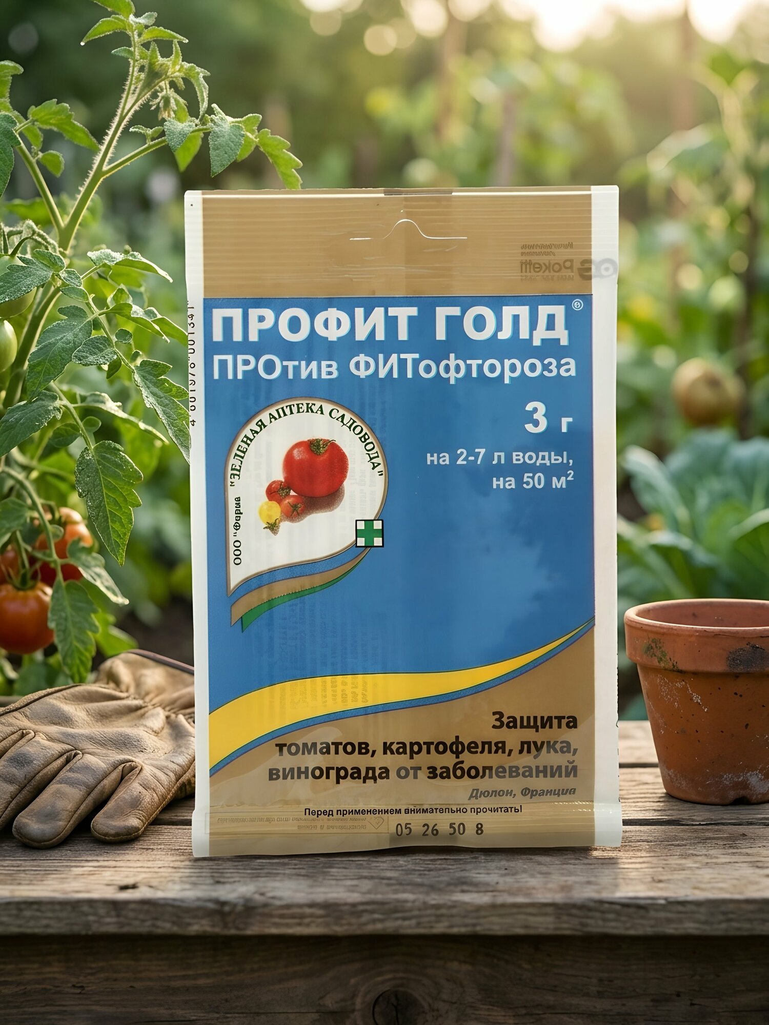 Фунгицид Профит Голд Зеленая аптека Садовода 3 г от фитофтороза для томатов, картофеля, лука и винограда