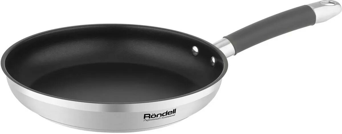 Сковорода Rondell Prime RDS-1677, круглая 26 см, покрытие: Eclipse, несъемная ручка, без крышки, стальная