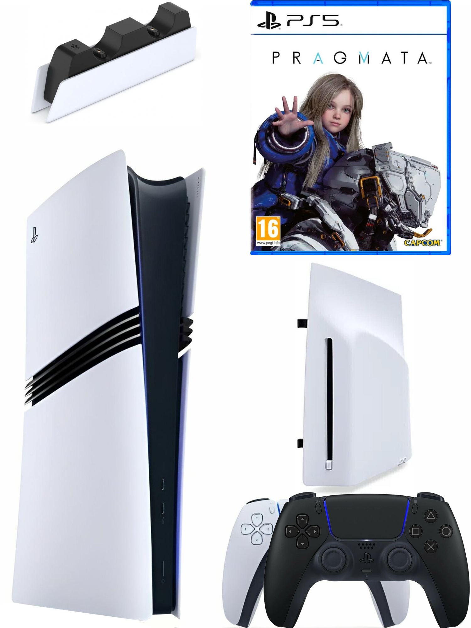 Игровая приставка Sony PS 5 Pro Digital Edition+Зарядная станция+ Дисковод +2-ой геймпад+Pragmata ,2Tb SSD