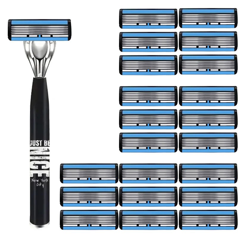 Многоразовая бритва из нержавеющей стали 1 holder 21 blades