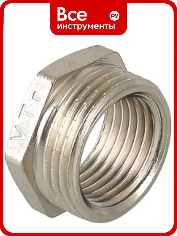 Футорка VALTEC VTr.581. N.0907, никелированная латунь, внутренняя-наружная резьба