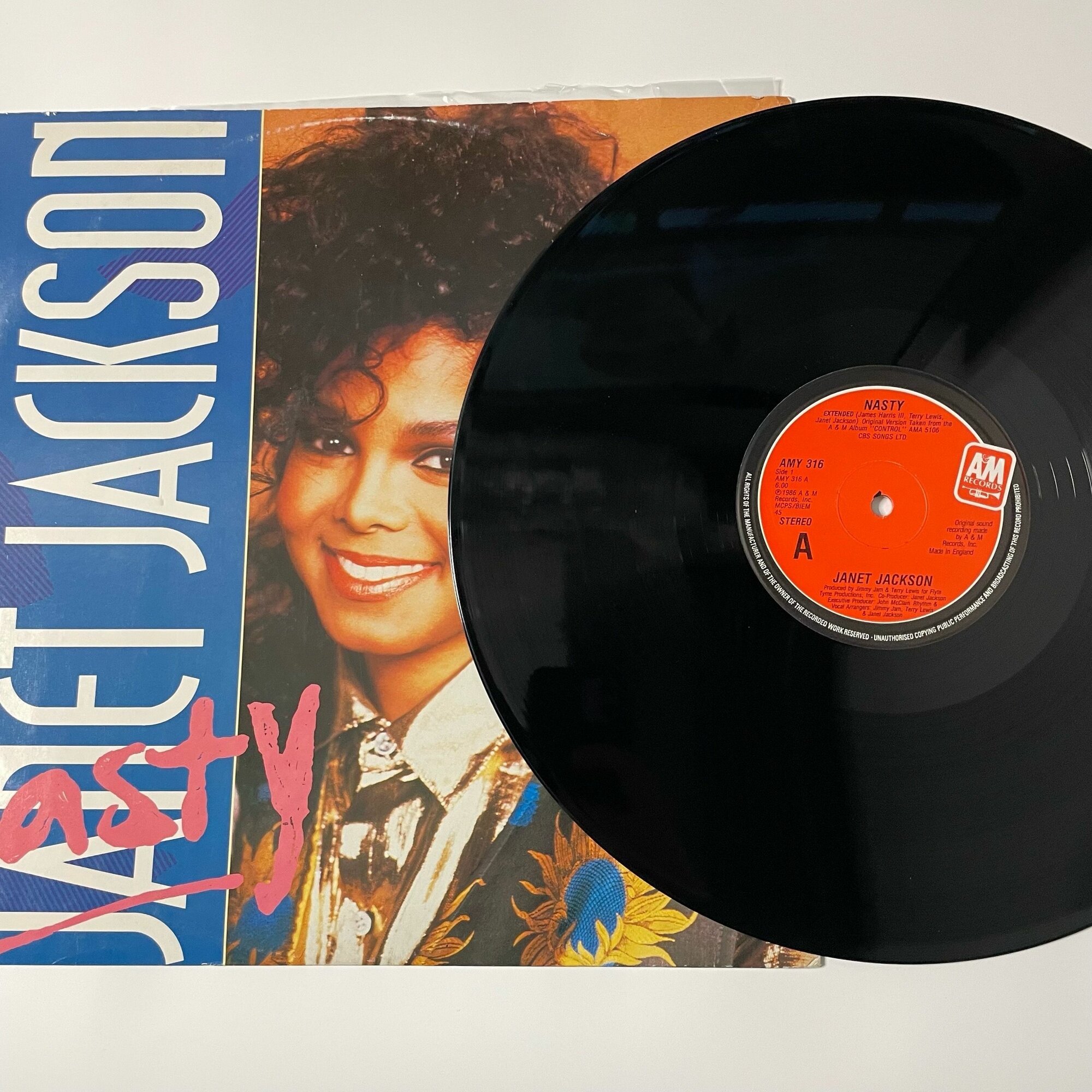 Винтажная виниловая пластинка LP Janet Jackson Nasty (Англия 1986)