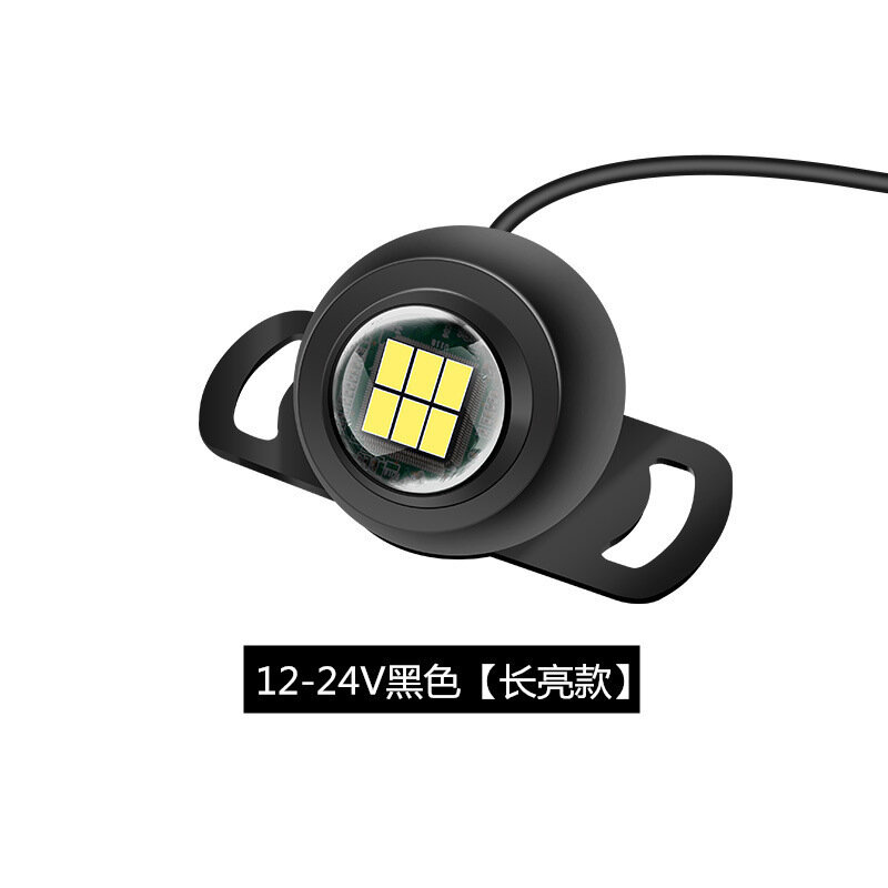 12-24V LED Черный Корпус Постоянно Горящий Задний Световой Сигнал Тип PT Круглый, Универсальная Подходит, Одна Штука