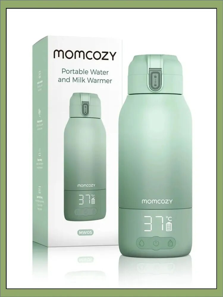 Подогреватель для молока и воды Momcozy MW05, портативный, цвет зеленый