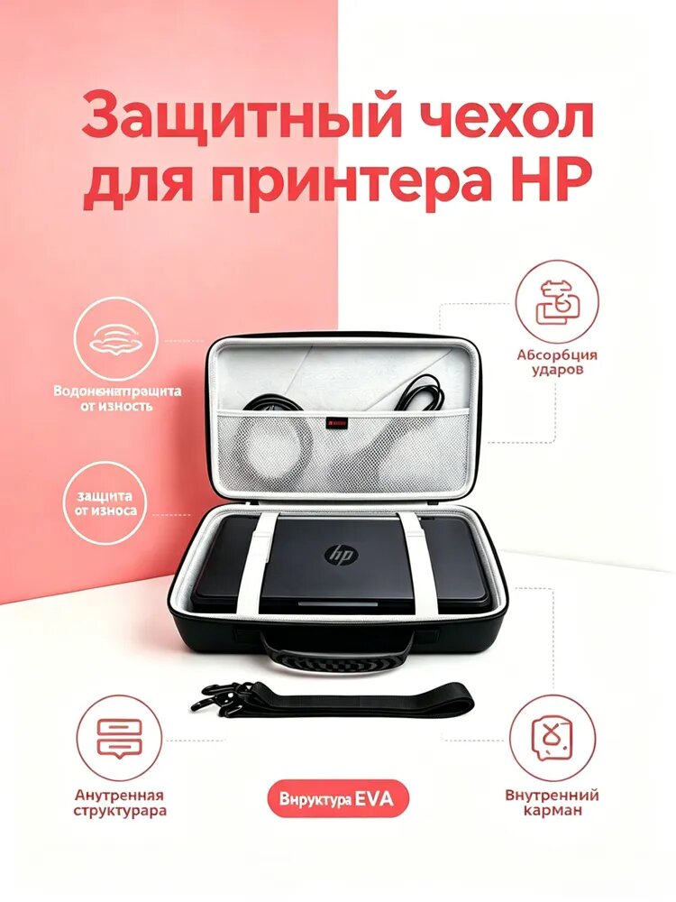 XANAD Жесткий чехол EVA для HP OfficeJet 200 CZ993A Портативный принтер, защитная сумка для переноски и хранения (только сумка!)