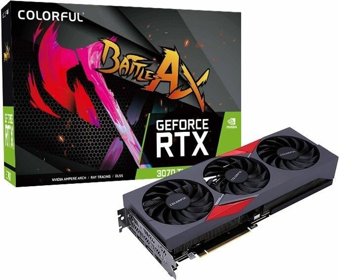 Colorful Видеокарта Видеокарта Colorful GeForce RTX 3070 Ti 8GB 8 ГБ (rtx3070ti). Товар уцененный