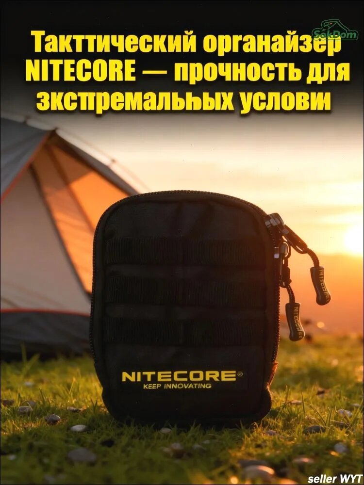 Рюкзак NITECORE - прочный для экстремальных условий, водоотталкивающий, черный