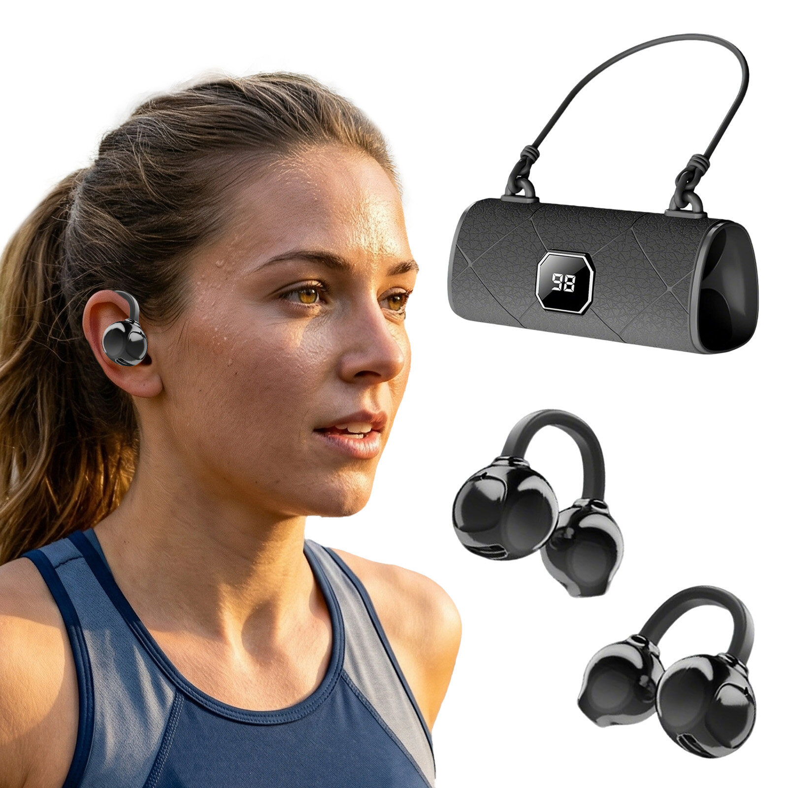 Наушники беспроводные с микрофоном X22, Bluetooth, USB Type-C, черный