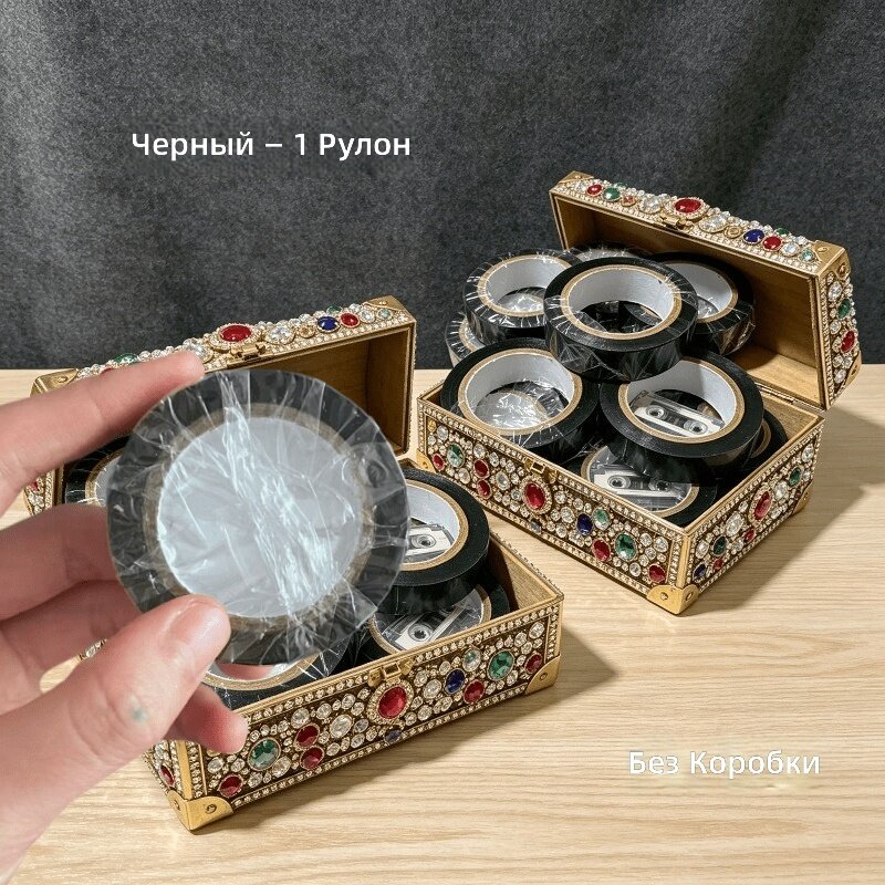 Черная термостойкая огнезащитная электроизоляционная лента из ПВХ, 1 рулон