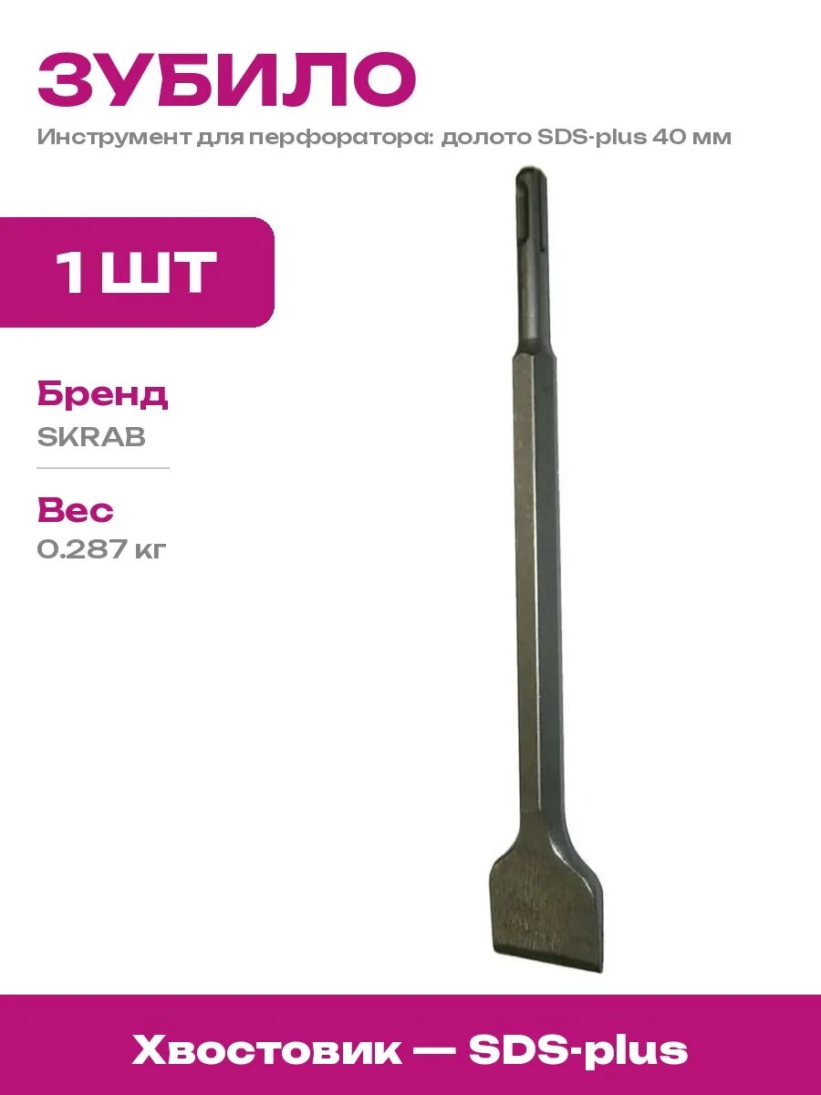 Лопаточное долото для перфоратора 14 мм под патрон SDS plus