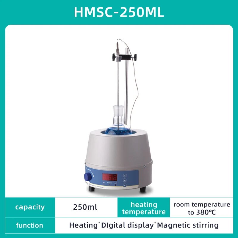Нагревательная мешалка HMSC-250ml, 250мл, до 380°C
