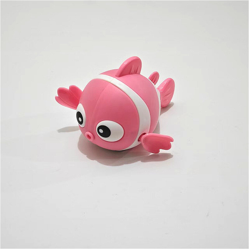 Розовая заводная игрушка-рыбка клоун для воды, 1 шт, отличный подарок или сувенир, для игр в помещении и на улице, летняя игрушка для ванны