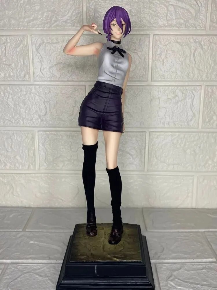 Аниме фигурка Chainsaw Man 28cm/Человек-бензопила, Reze/Bomb(Обновленная версия торцевой гравировки)