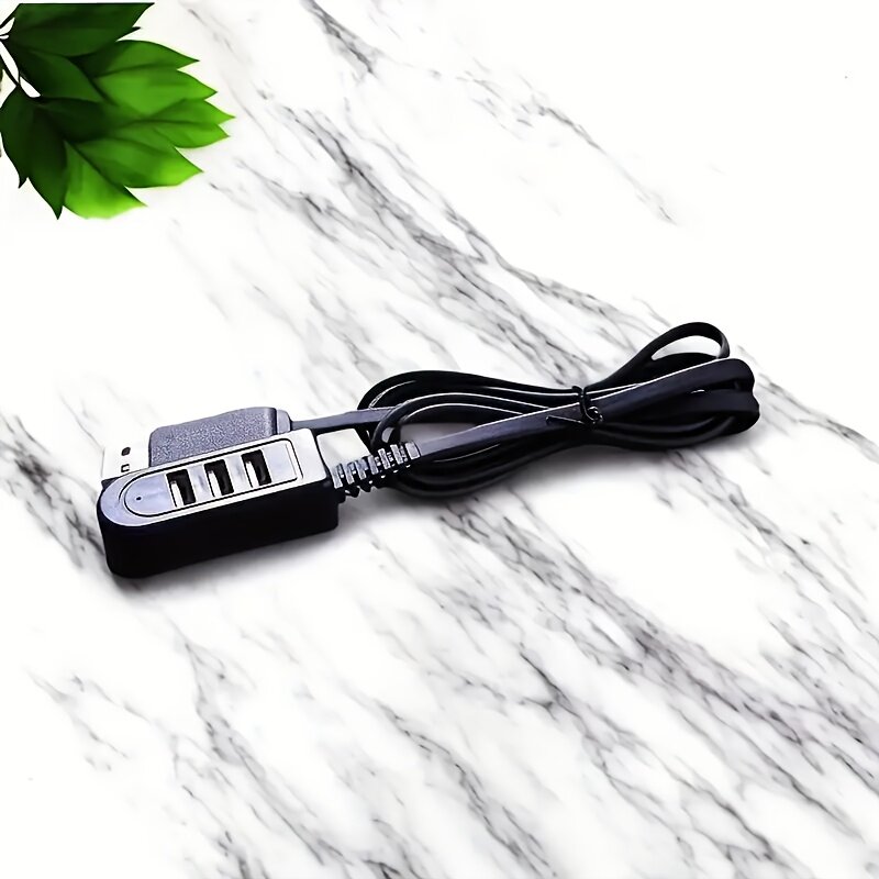 3-в-1 многофункциональный USB-адаптер с зарядкой, передачей данных, ночником, картридером и мини-вентилятором, черный, 47.24 дюйма