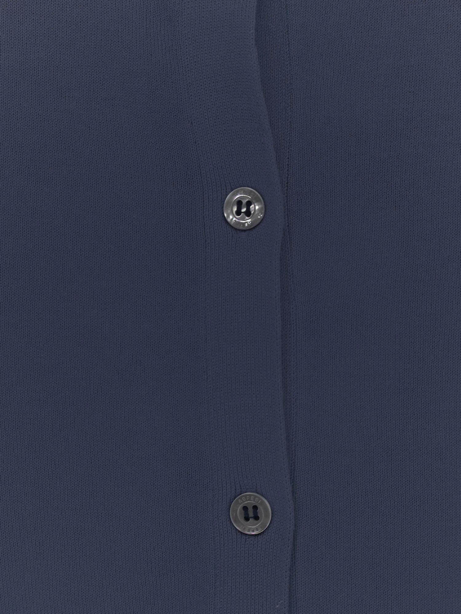 Кардиган Aspesi Button-up crew-neck cardigan, размер 42, blue — фото 1