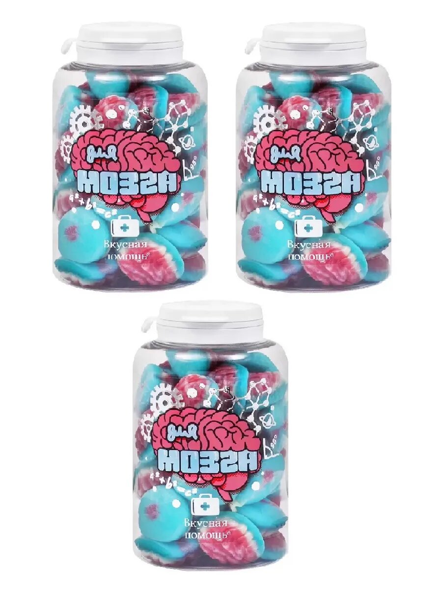 Вкусная помощь Жевательный мармелад Для мозга, 3 шт х 220 г