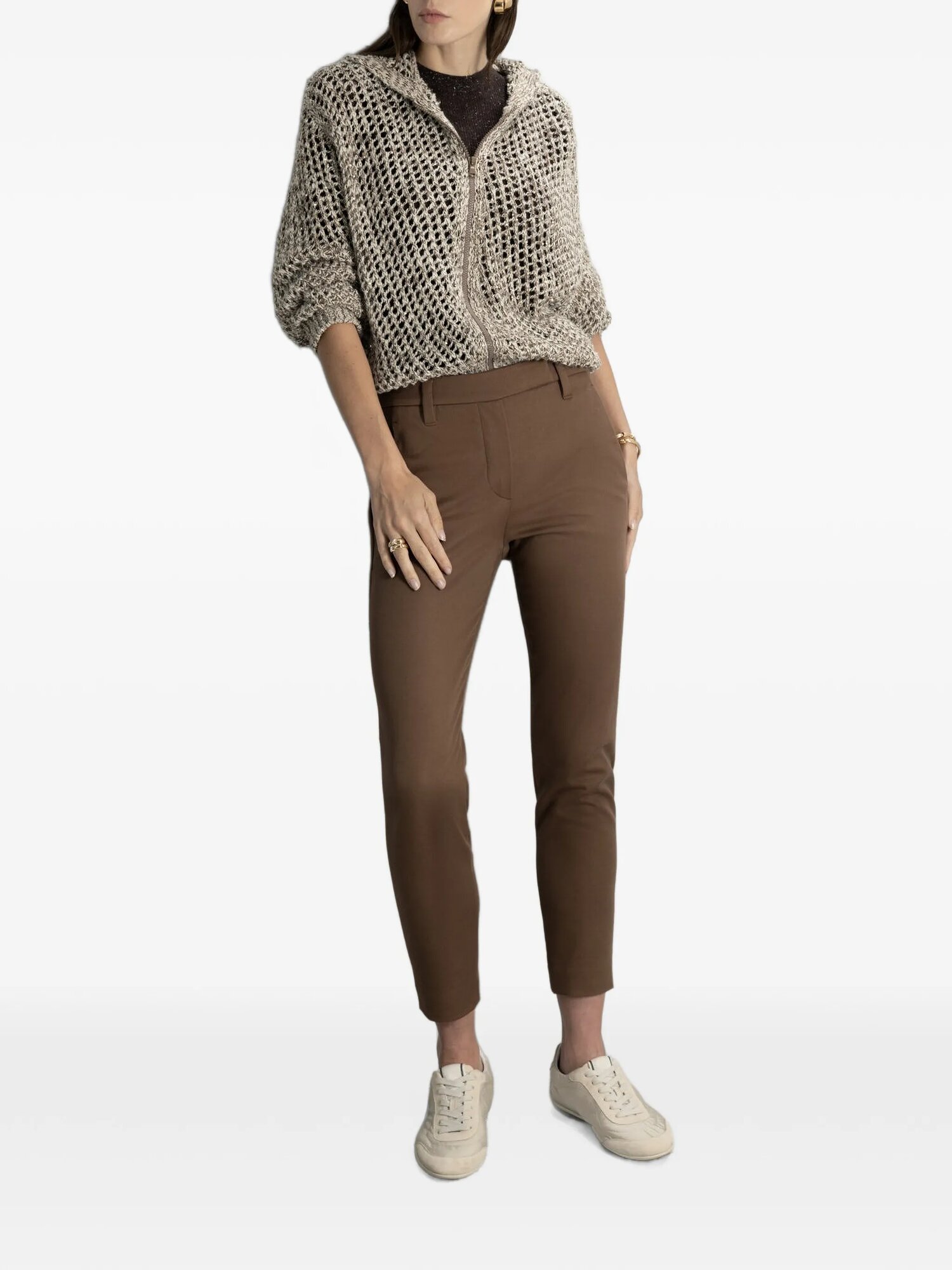Брюки BRUNELLO CUCINELLI Pull-on tailored trousers, размер 40 — фото 1