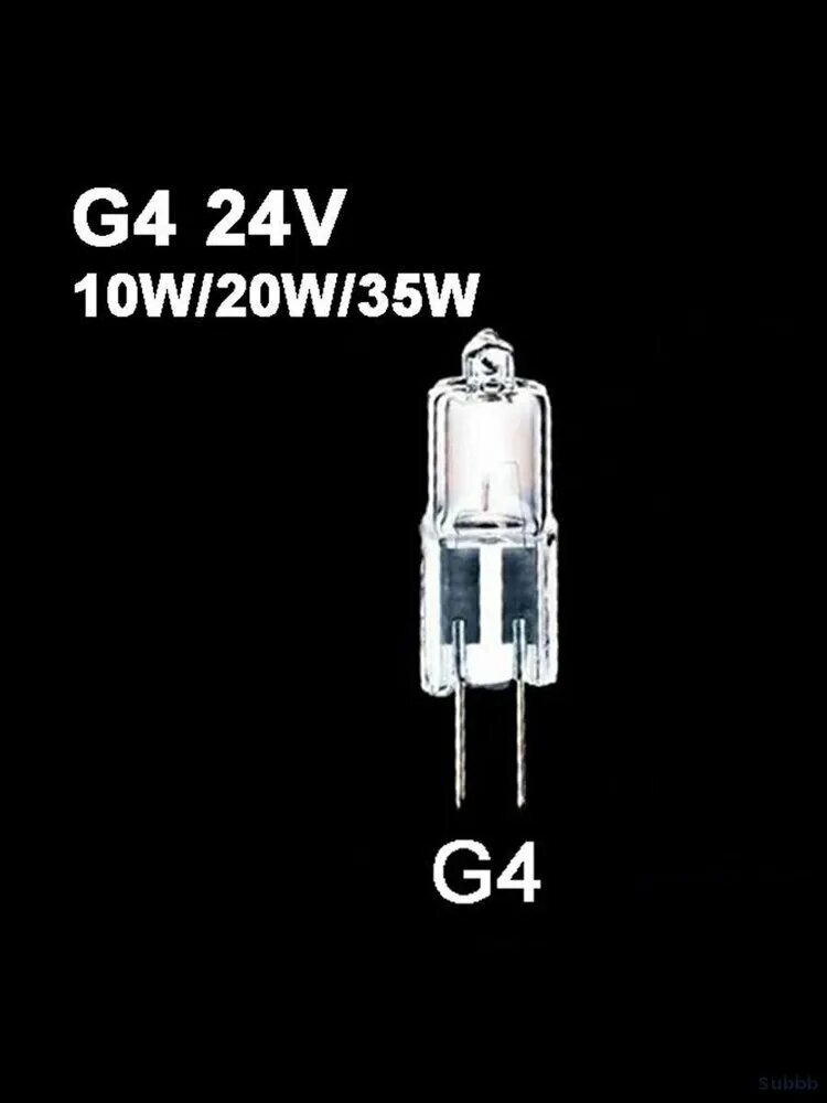 Лампочка, Цоколь: G4, 35 Вт, Галогенная, 5 шт.