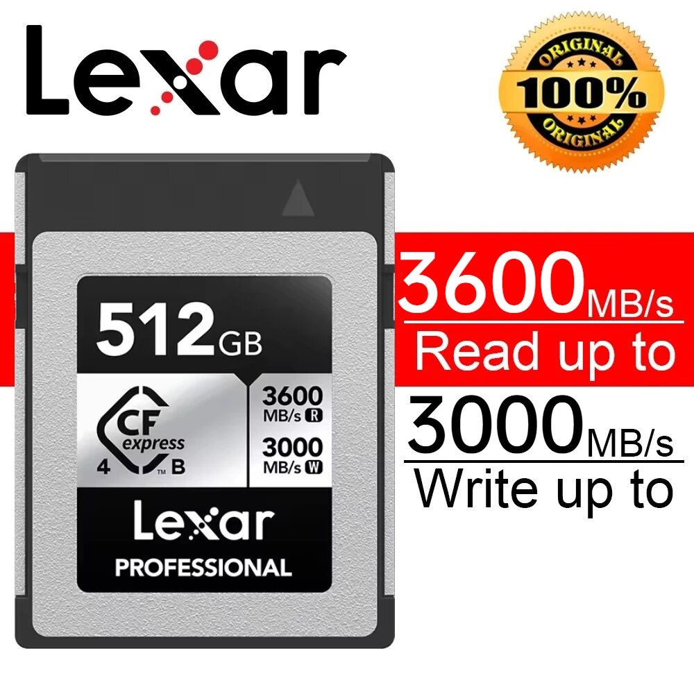Lexar CFexpress Type B карта памяти 128/256/512 ГБ/1 ТБ 512GB-3600M