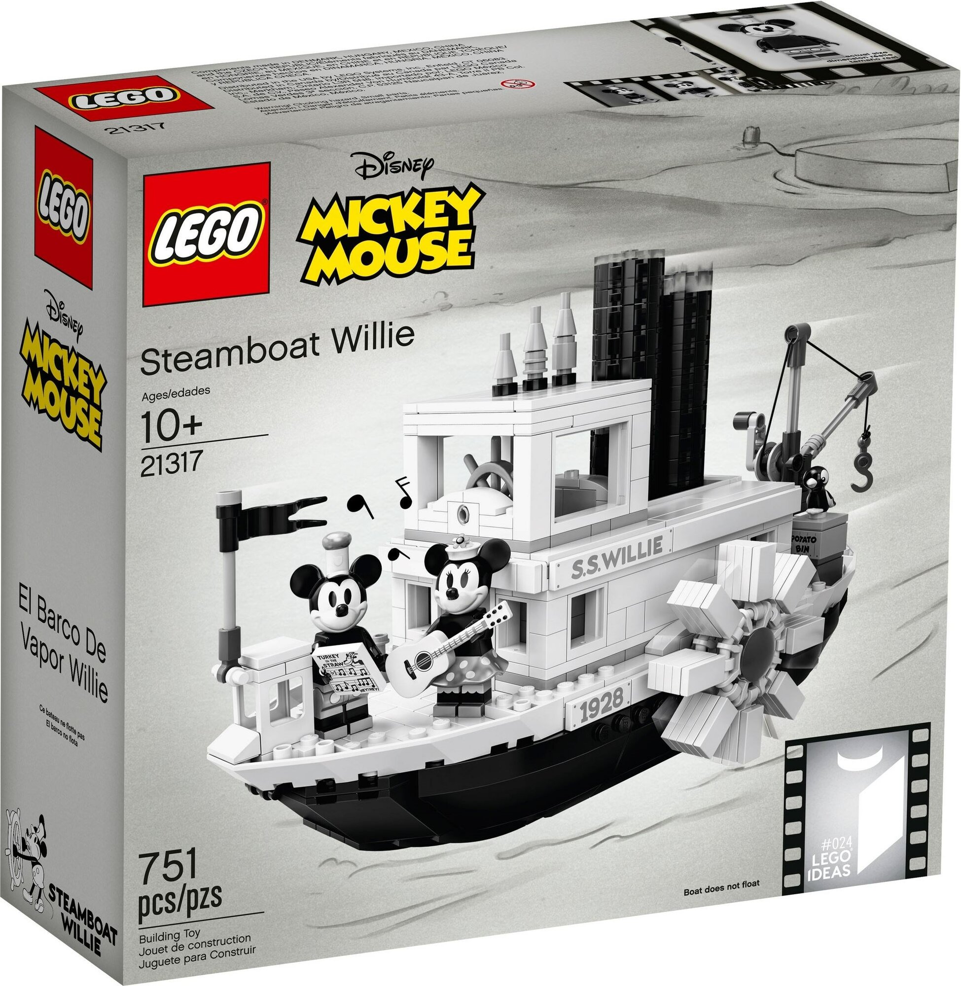 Конструктор LEGO Disney Ideas 21317 Пароходик Вилли, 751 дет.