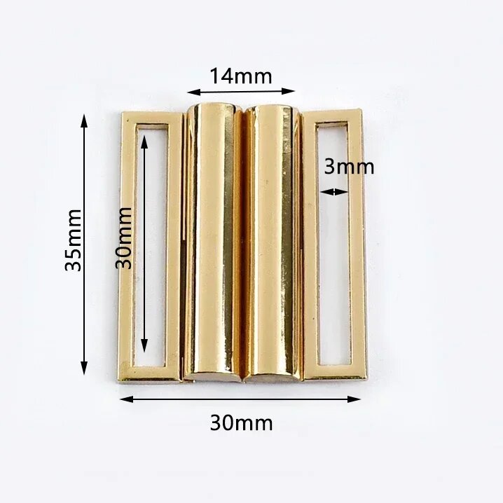 Металлические пряжки Meetee 2-5 шт. 2Pcs, F1-31-LightGold-30mm