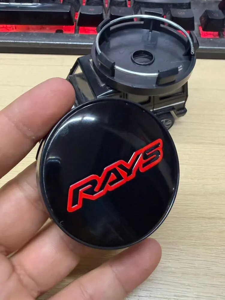 Колпачки заглушки на литые диски RAYS 60/57/9 мм, 4 шт. На диск Ауди LADA влезут.
