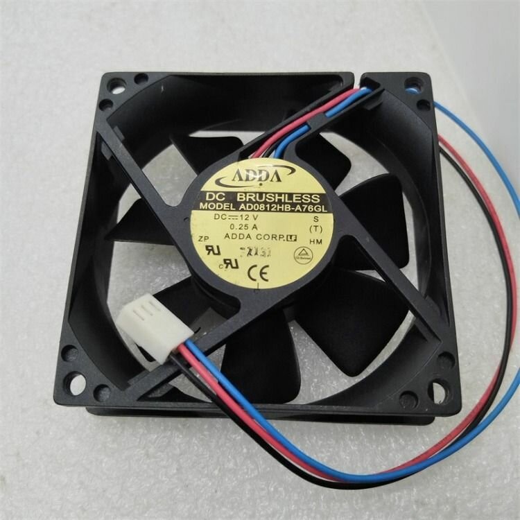 ADDA AD0812HB-A76GL DC12V 0.25A 8CM 8025 3-проводной вентилятор охлаждения -
