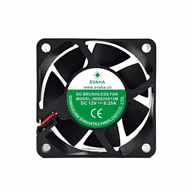 SVAHA HD6025S12M DC12V 0.25A 6 см 2-проводной осевой вентилятор -