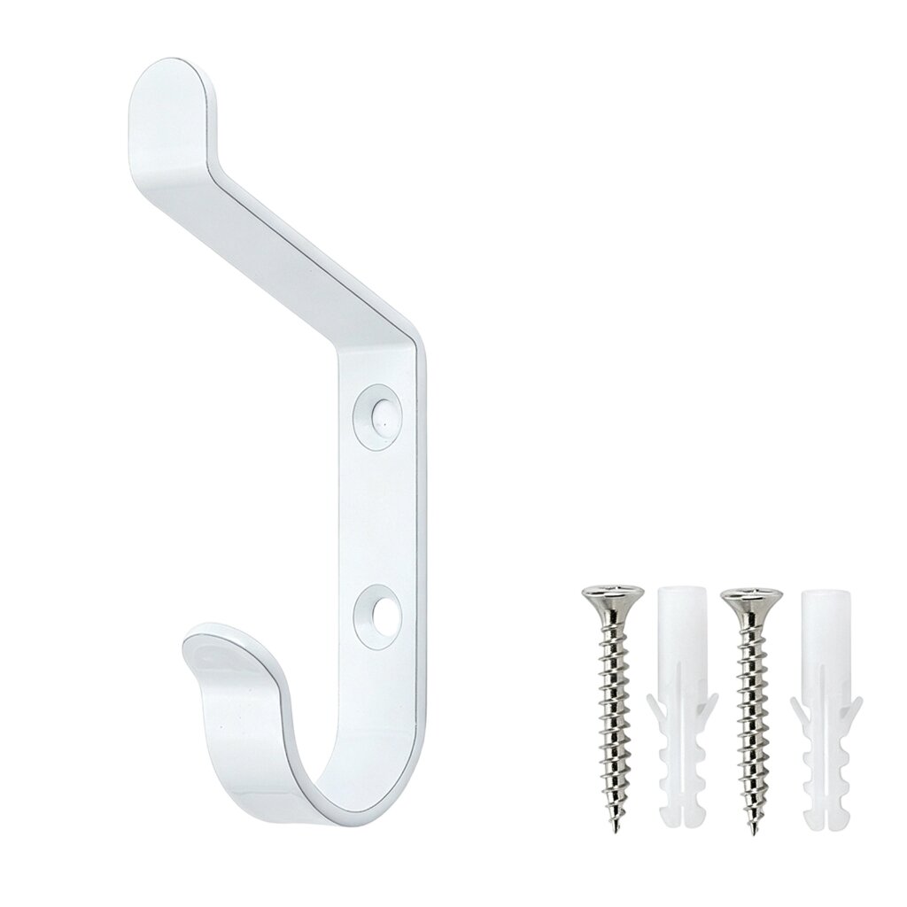 Metal Wall Hook Cold Rolled Steel Coat Hook with Anchors and Screws, Indoor for Closet Bathroom Use
