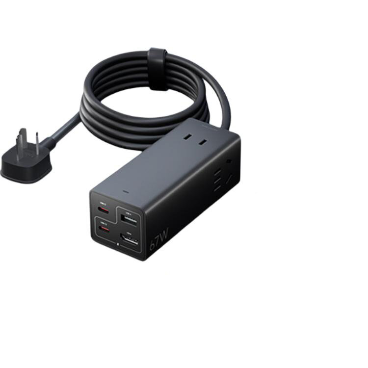 Сетевой удлинитель Xiaomi с USB, черный, 1.5 CM EU