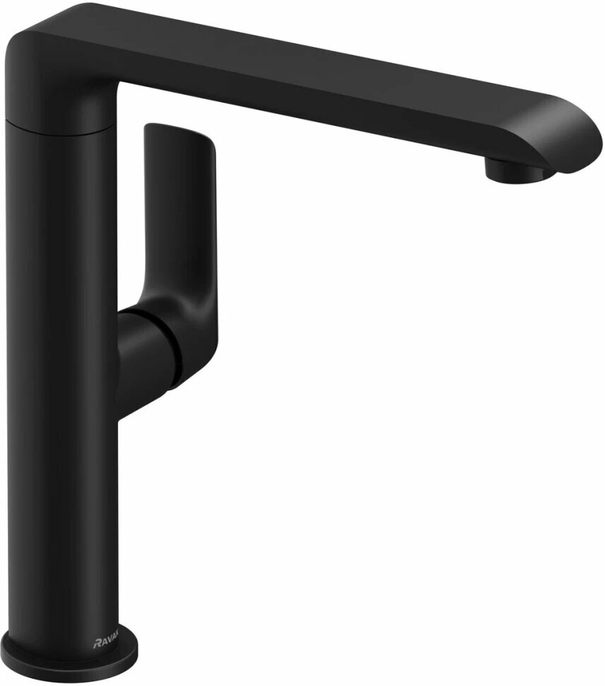 Смеситель для раковины Ravak Flat FL 016.20BLM X070174 без донного клапана, черный матовый