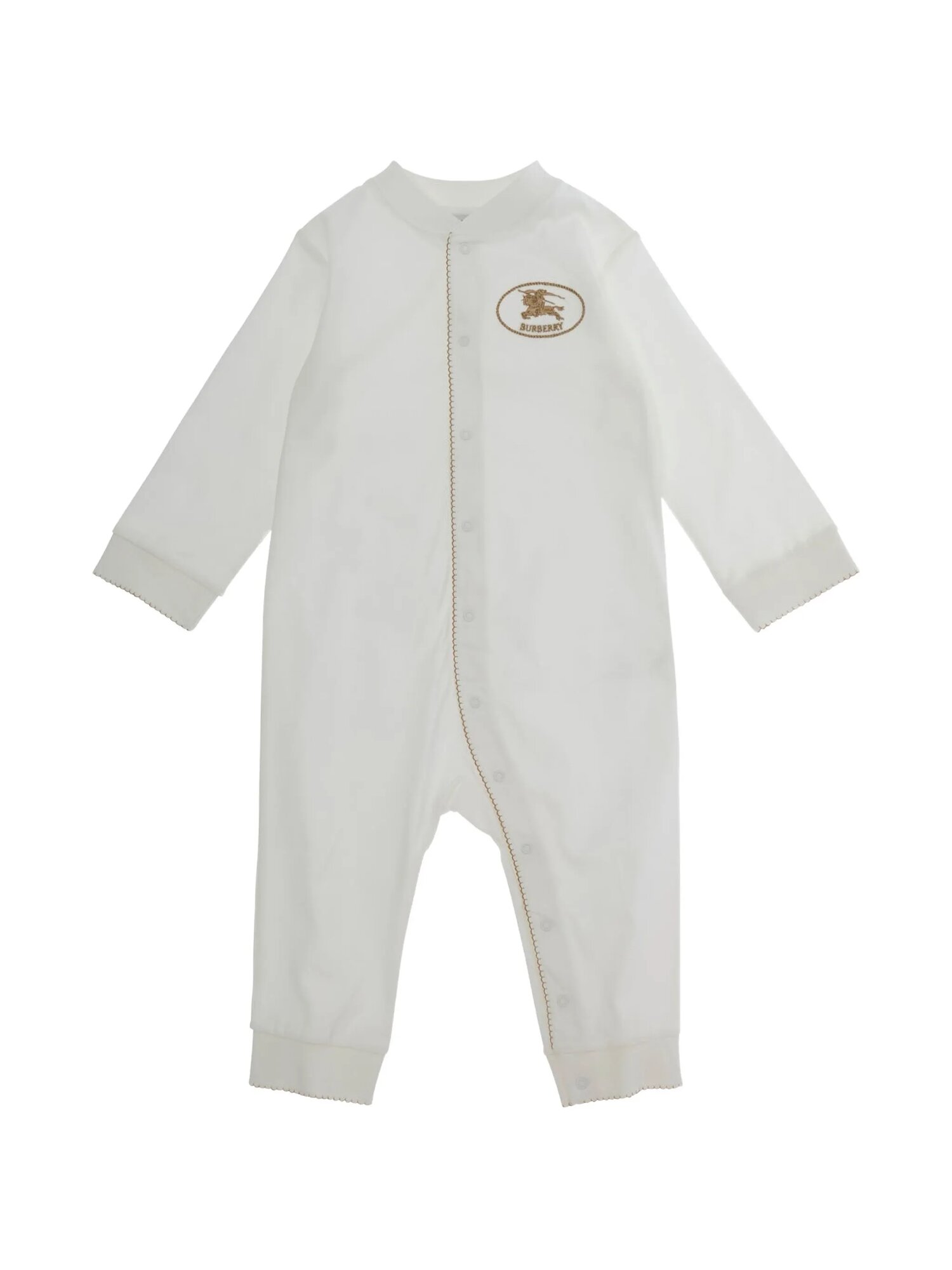 Комбинезон Logo-embroidered scalloped-trim romper