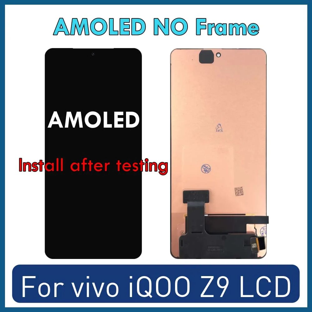 6,78-дюймовый AMOLED-дисплей для vivo iQOO Z9 V2361A, безрамочный ЖК-дисплей с сенсорным экраном, 100% протестированные запасные части